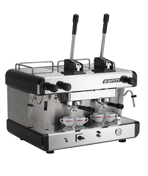 Machine à café pro Conti Piston manuel 2 groupes - CC100
